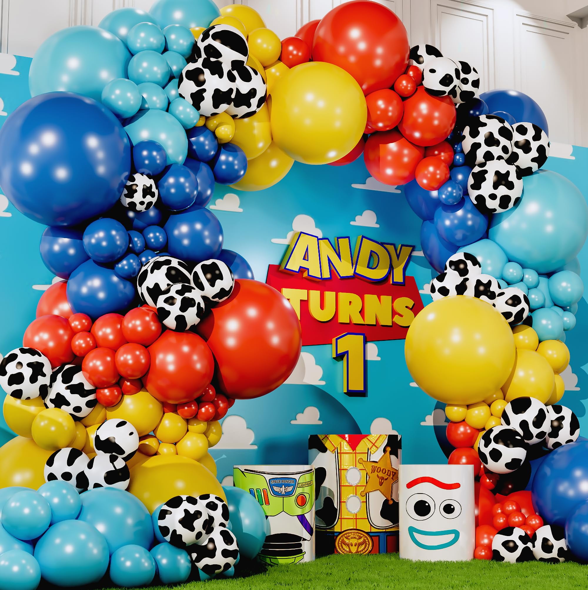 ALL-IN-1 Toy Story Garland Kit – Balloon Arch & Latex Balloons with Cow ...