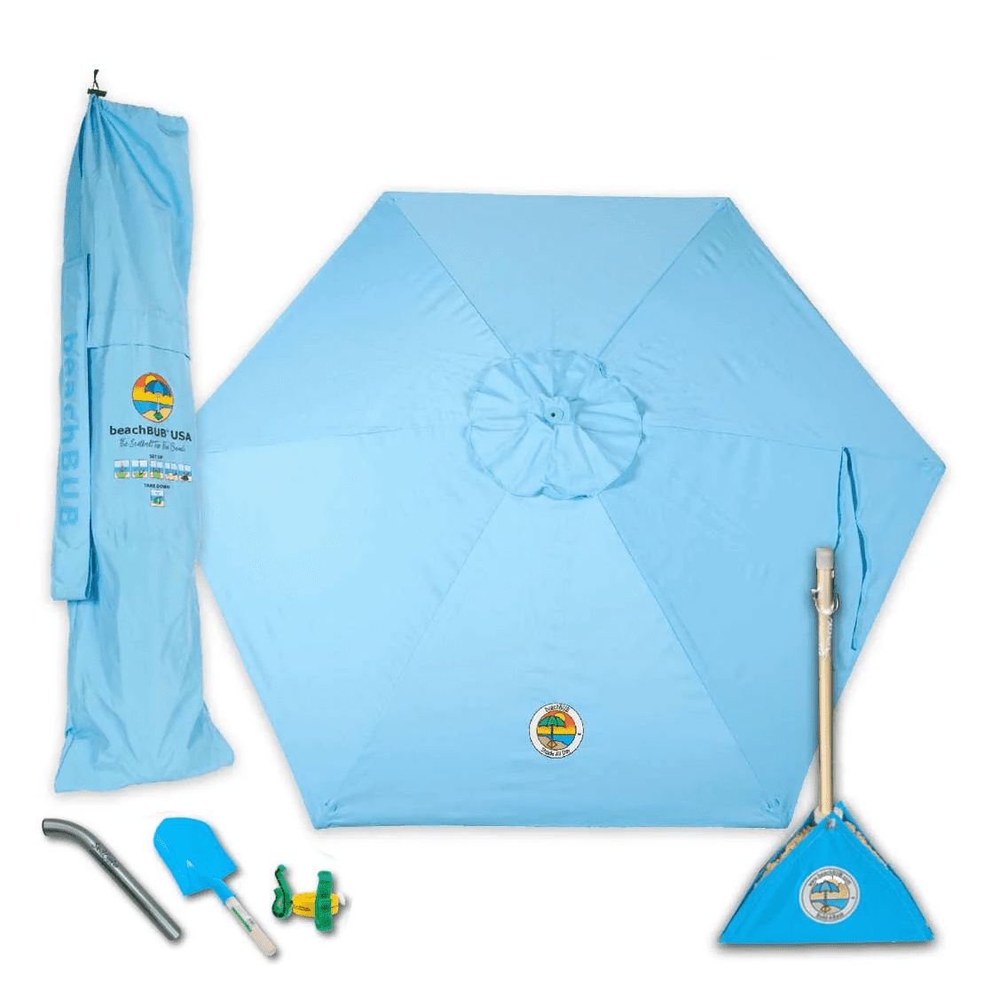ALL-IN-ONE BEACH UMBRELLA SYSTEM. Includes ULTRA Base (compliant with ...