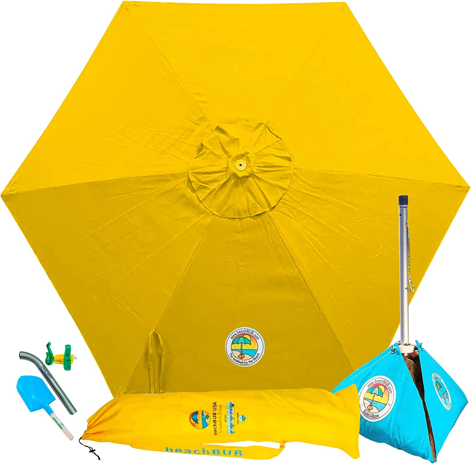 ALL-IN-ONE BEACH UMBRELLA SYSTEM. Includes ULTRA Base (compliant with ...
