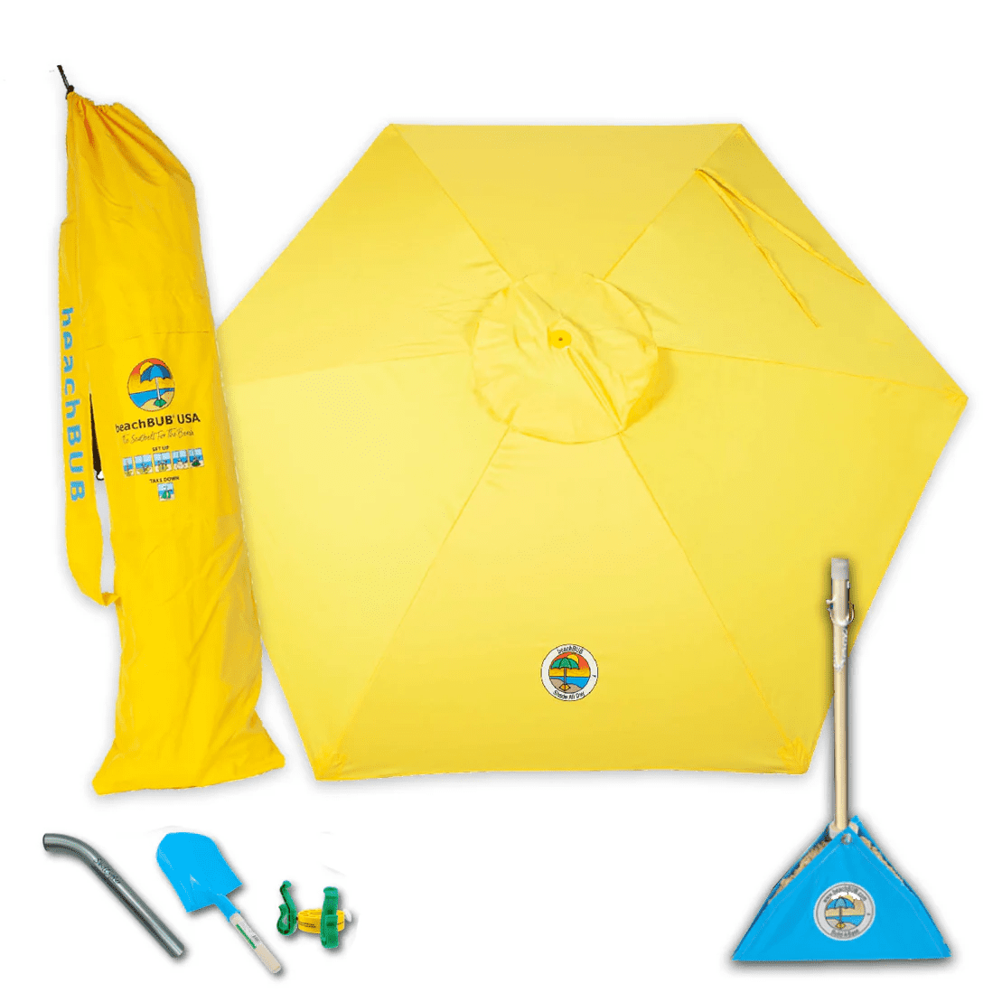 ALL-IN-ONE BEACH UMBRELLA SYSTEM. Includes ULTRA Base (compliant with ...