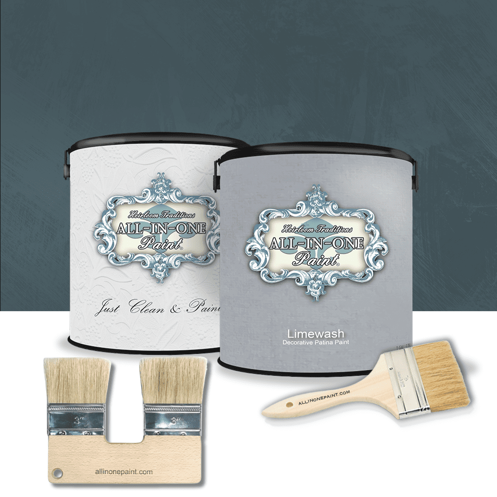 ALL-IN-ONE Limewash Paint, 2 Gallon Paint Bundle and Tool Kit - Faux ...