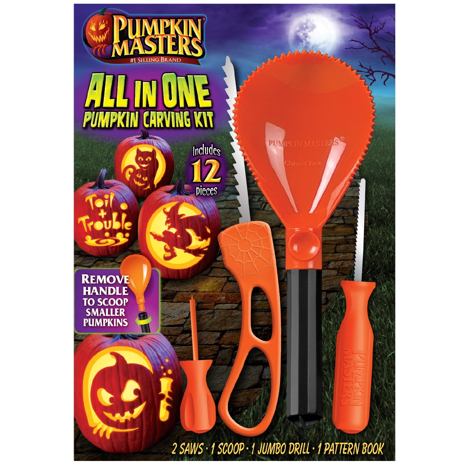 Halloween All in One Pumpkin Carving Kit, by Pumpkin Masters - Walmart.com