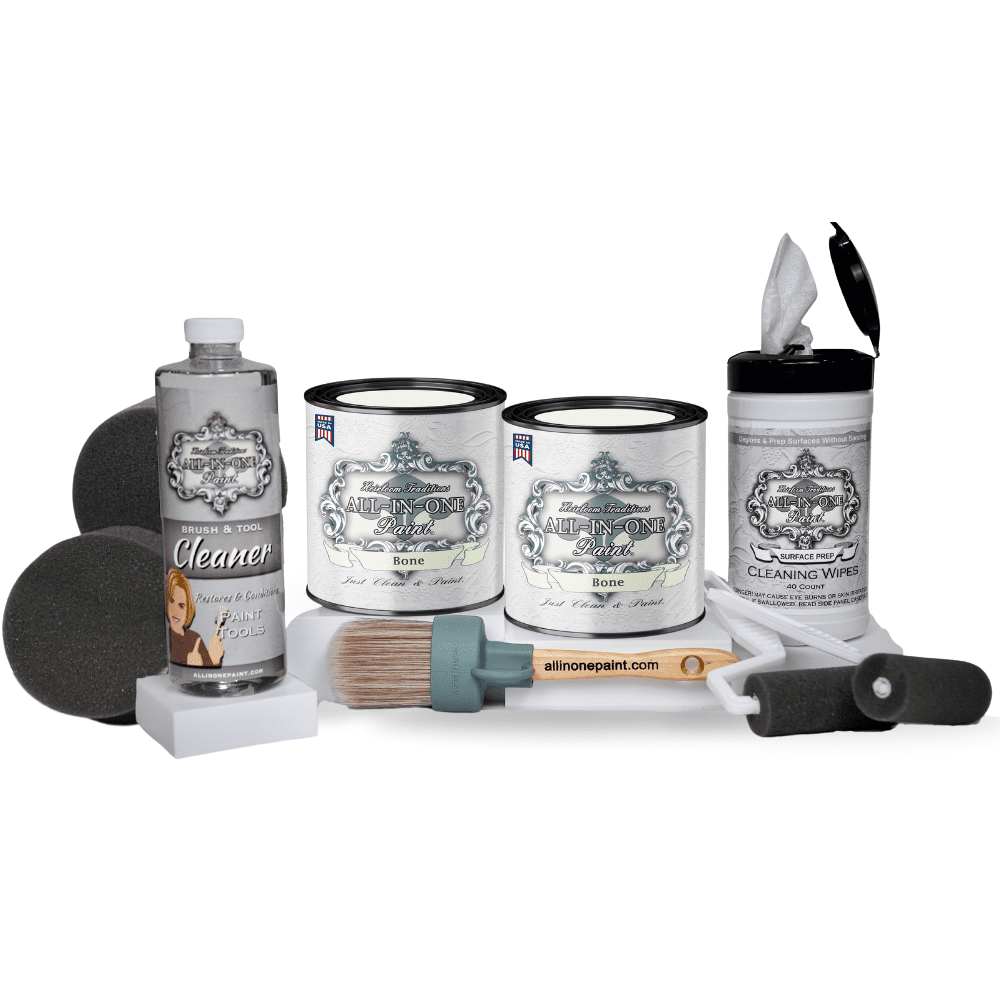 ALL-IN-ONE Paint by Heirloom Traditions, 2 Quart Cabinet Paint Bundle ...