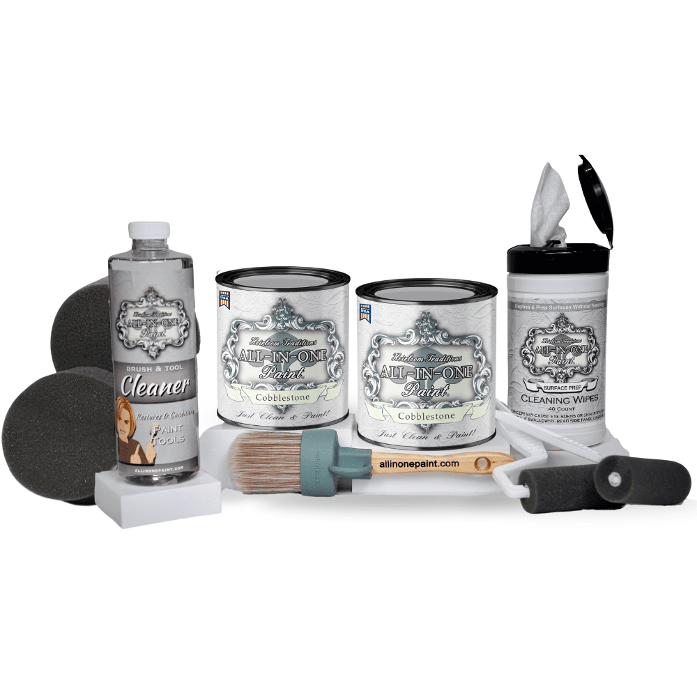 ALL-IN-ONE Paint, 2 Quart Cabinet Paint Bundle and Tool Kit ...