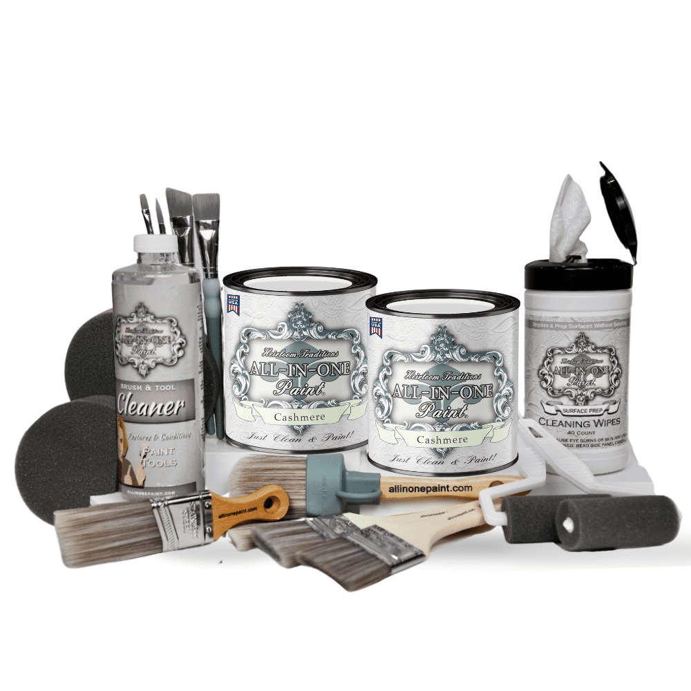 ALL-IN-ONE Paint, 2 Quart Deluxe Cabinet Paint Bundle and Tool Kit ...