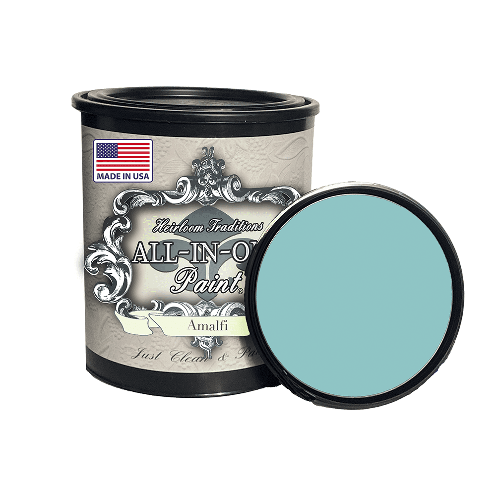 ALL-IN-ONE Paint, Amalfi (Blue Aqua), 32 Fl Oz Quart. Durable cabinet ...