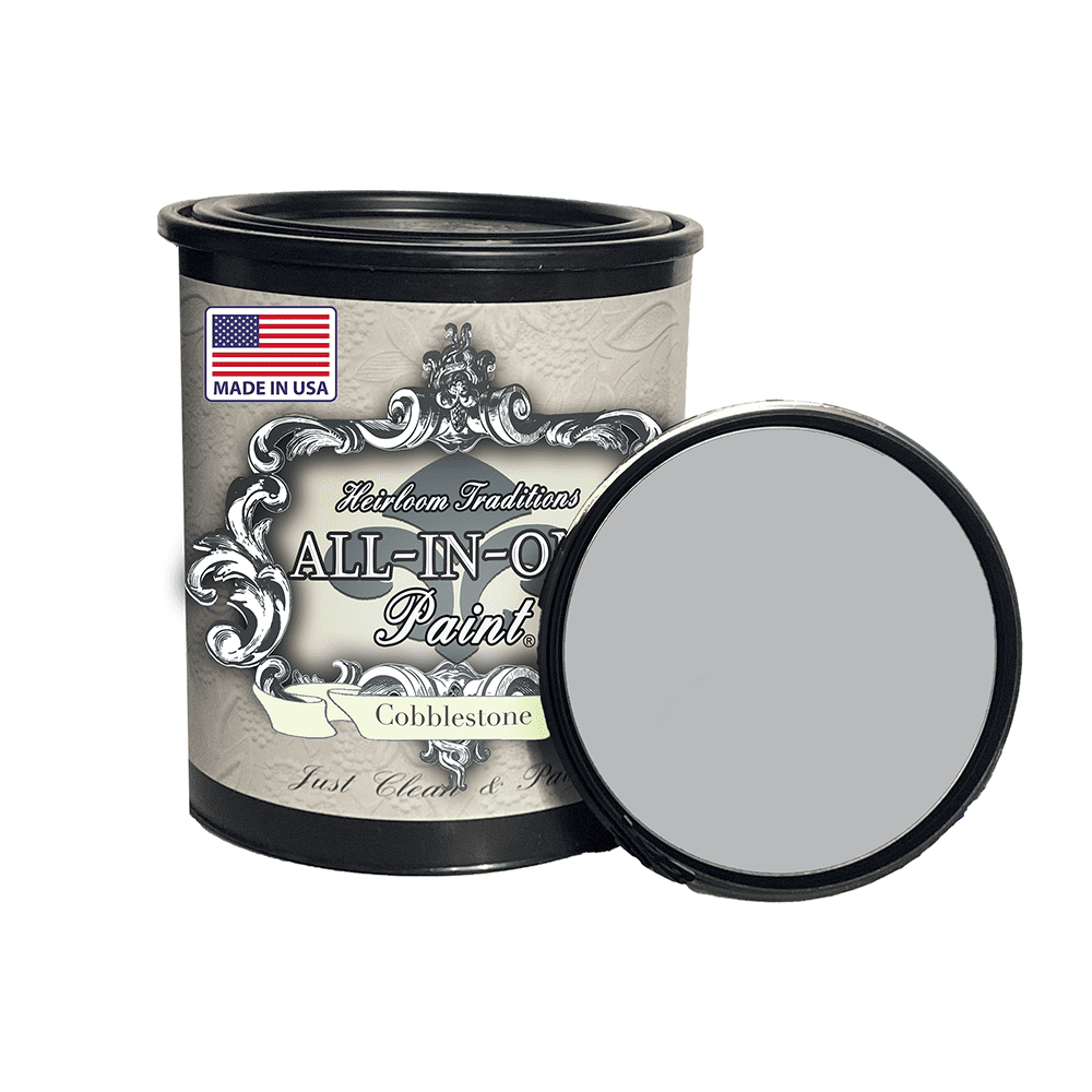 ALL-IN-ONE Paint, Cobblestone (Gray), 32 Fl Oz Quart. Durable cabinet ...