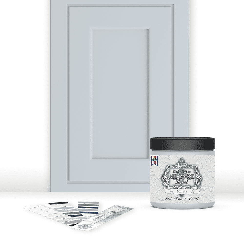 ALL-IN-ONE Paint, Stormy (pastel blue), 8oz Sample - Durable cabinet ...