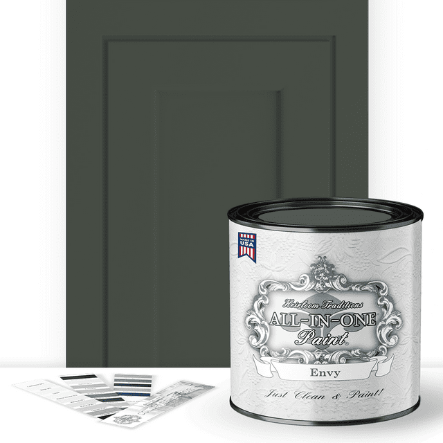 Heirloom Traditions ALL-IN-ONE Indoor/Outdoor Envy Paint (Slate Green), 32 Fl Oz - Walmart.com
