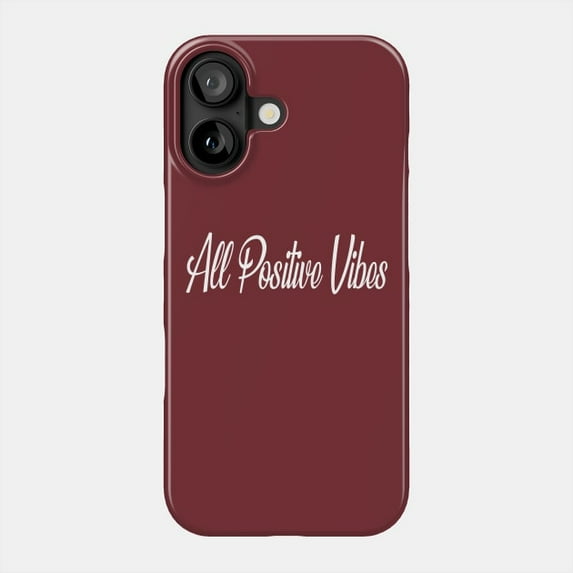 ALL POSITIVE VIBES W Simple Motivational Slogan Case for iPhone 11,12 ...