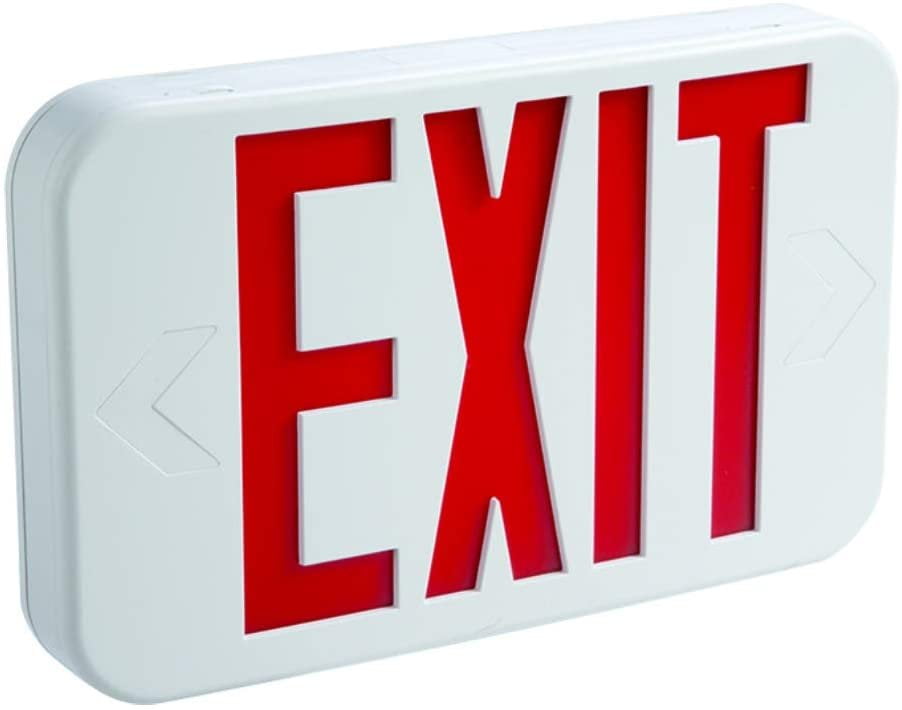 ALL-PRO APX7R, Self Powered, White Housing, LED Exit, Red Letters ...