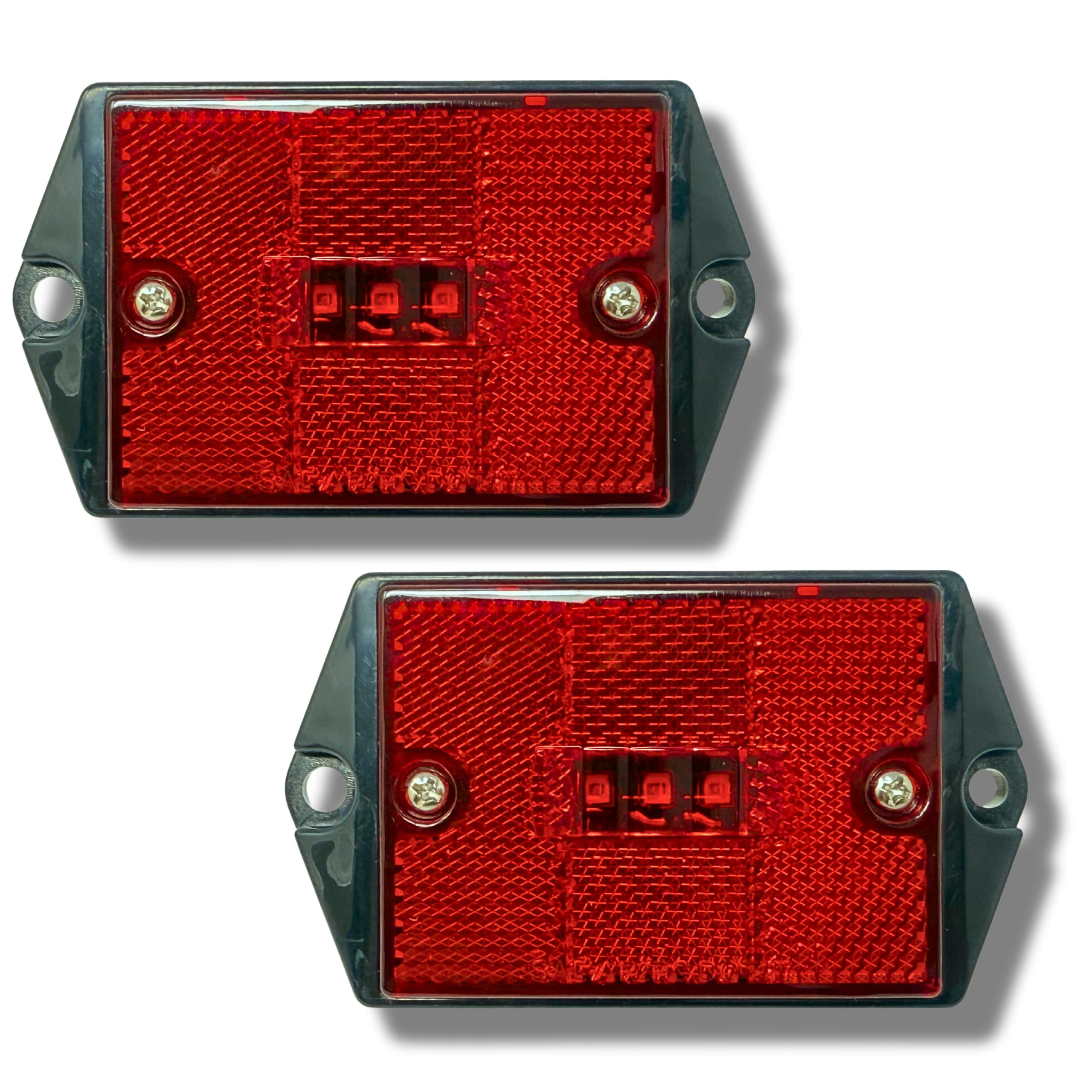 [ALL STAR TRUCK PARTS] Square Red/Amber 3-LED Marker Light ...