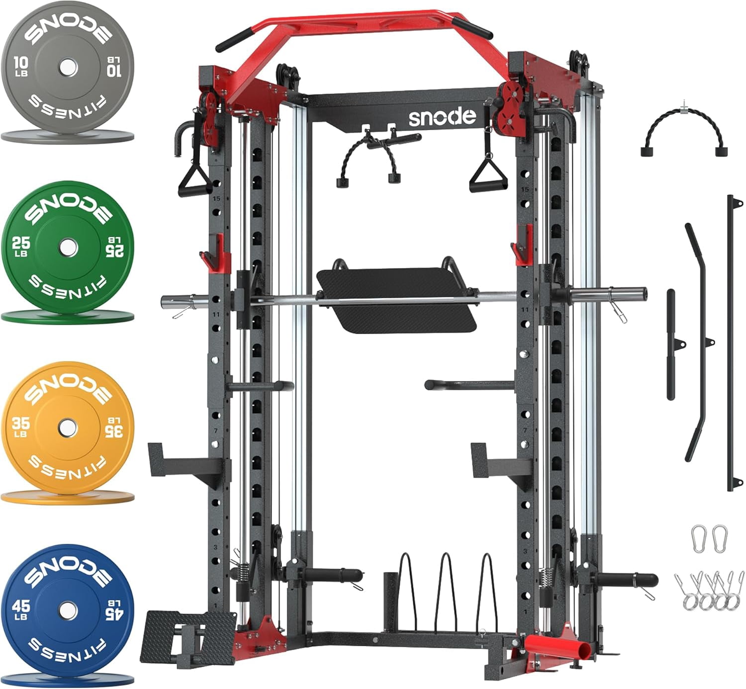 ALL10 Smith Machine for Home Gym, Power Rack with Cable Crossover ...