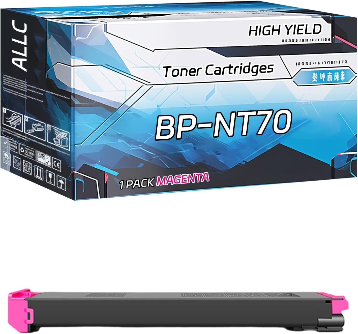 ALLC Compatible for Sharp BP-NT70 Toner Cartridges Work for Sharp BP-50C65 BP-70C31 BP-70C36 BP ...