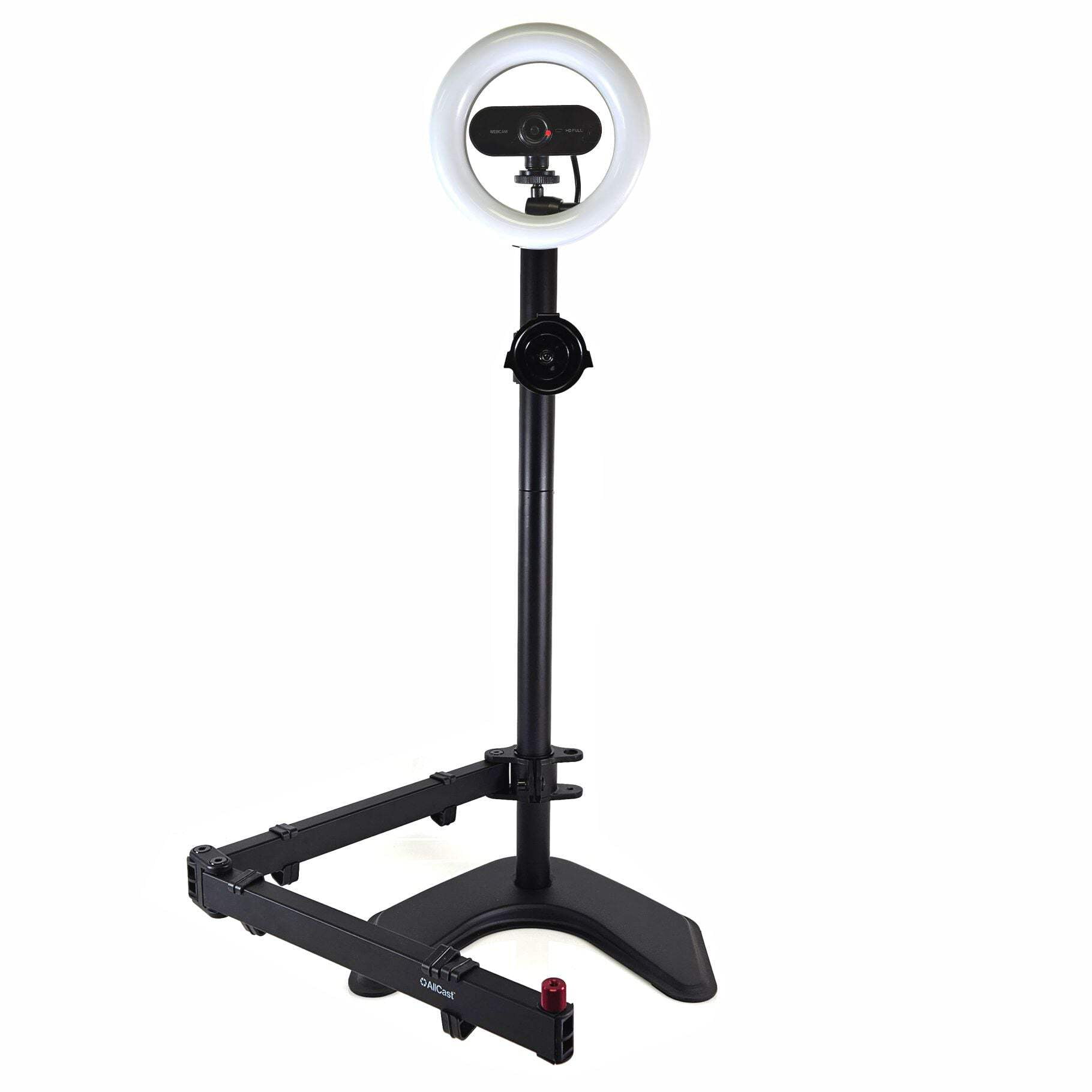 ALLCAST Combination Monitor Stand with built-in Microphone Boom Arm ...