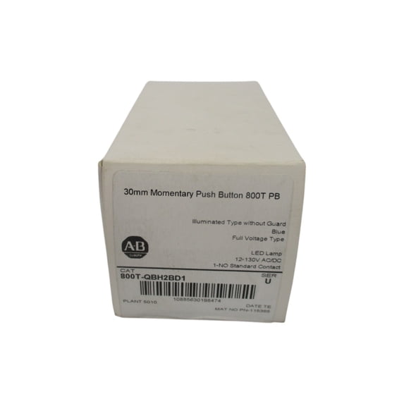 ALLEN BRADLEY 800T-QBH2BD1 SER. U 12-130VAC/DC (WH) NSFS - Walmart.com