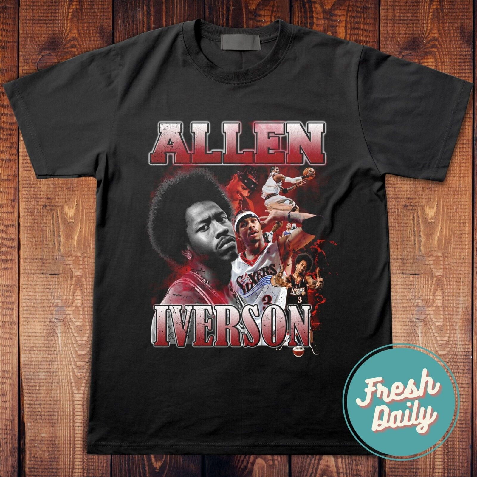 ALLEN IVERSON UNISEX T SHIRT 76ERS TEE - Walmart.com
