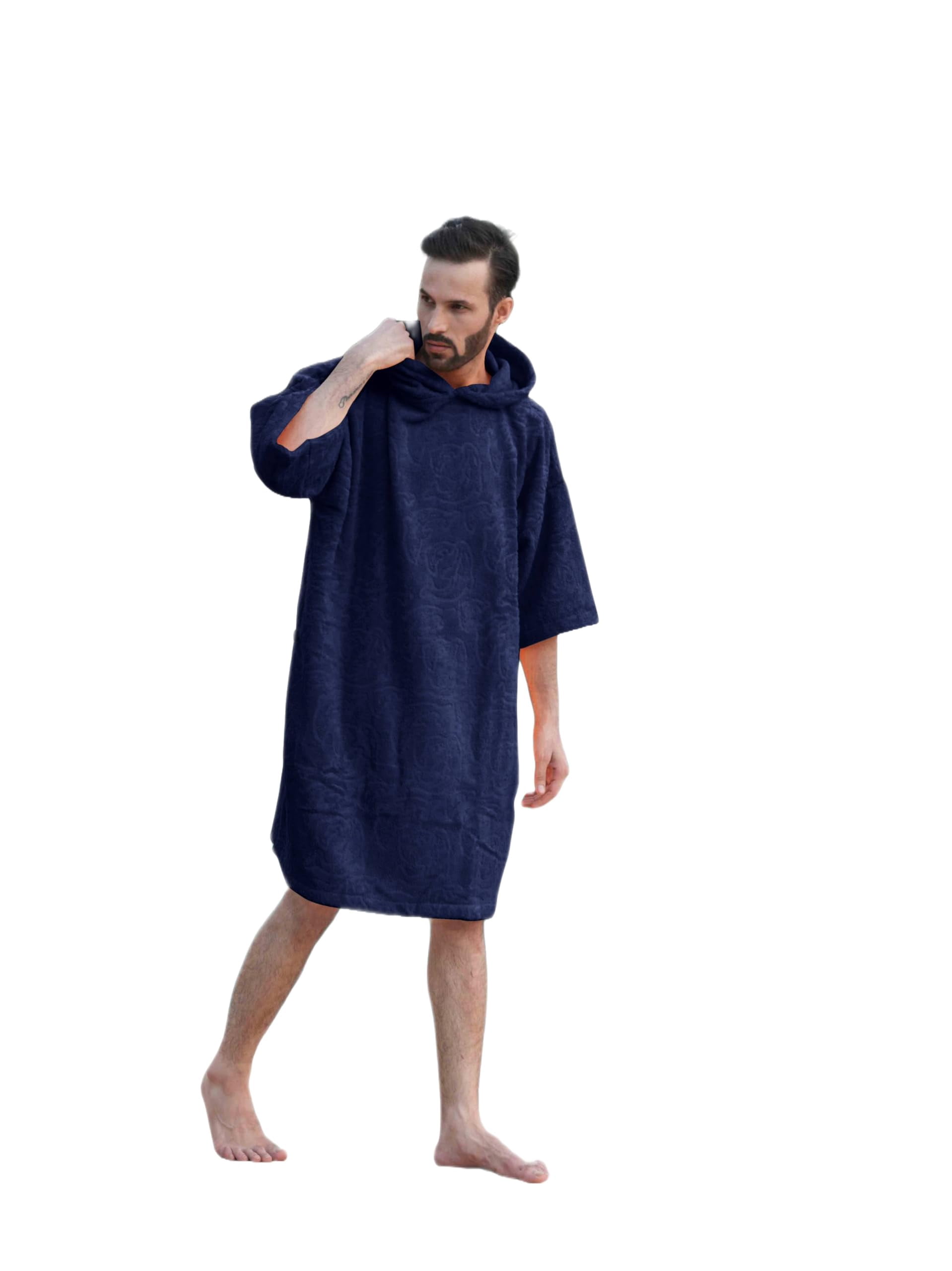 ALLEN & MATE 100% Cotton Hooded Surf Poncho Unisex Oversized Towelling ...