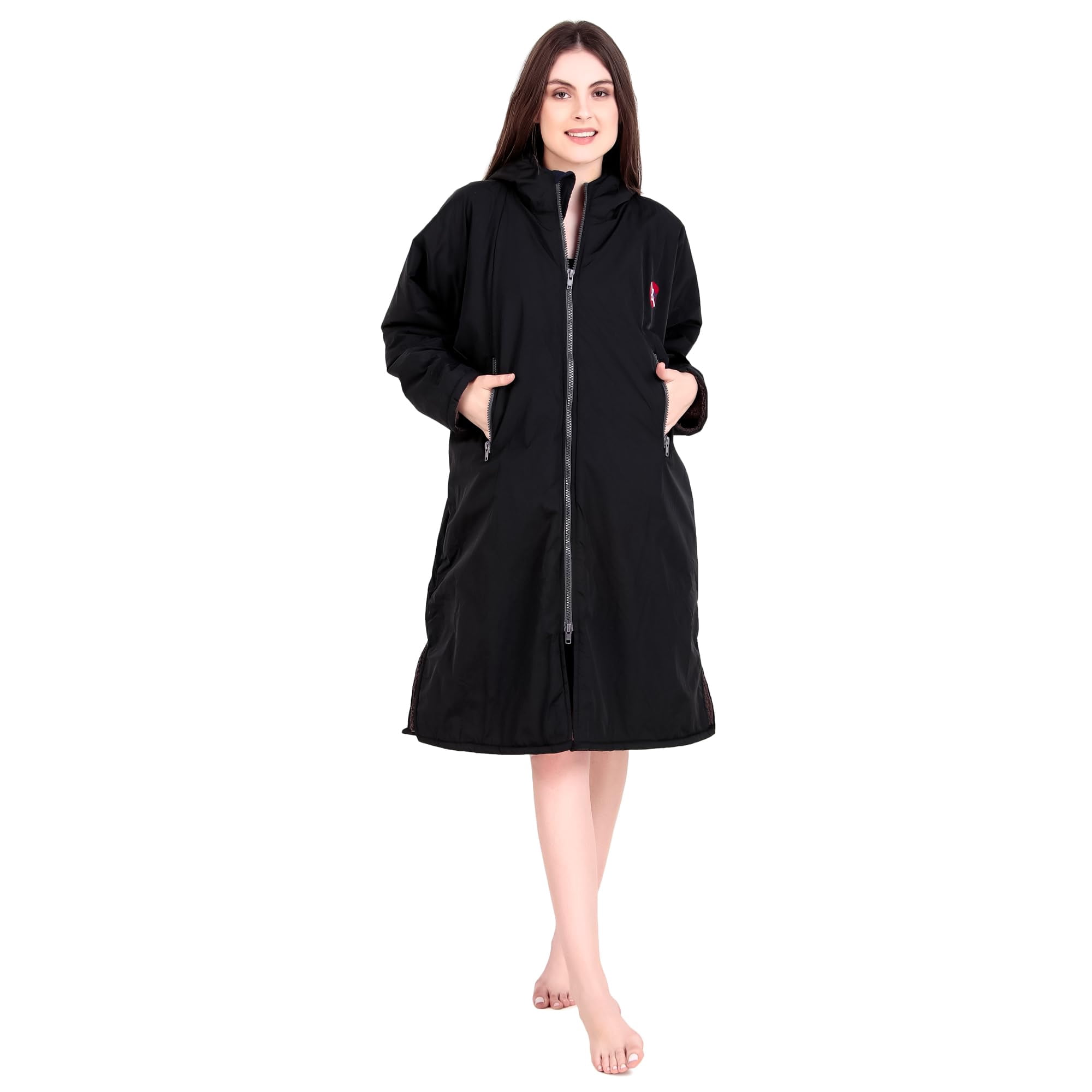 ALLEN & MATE 100% Waterproof Adult Changing Robe, Oversized Long Sleeve ...
