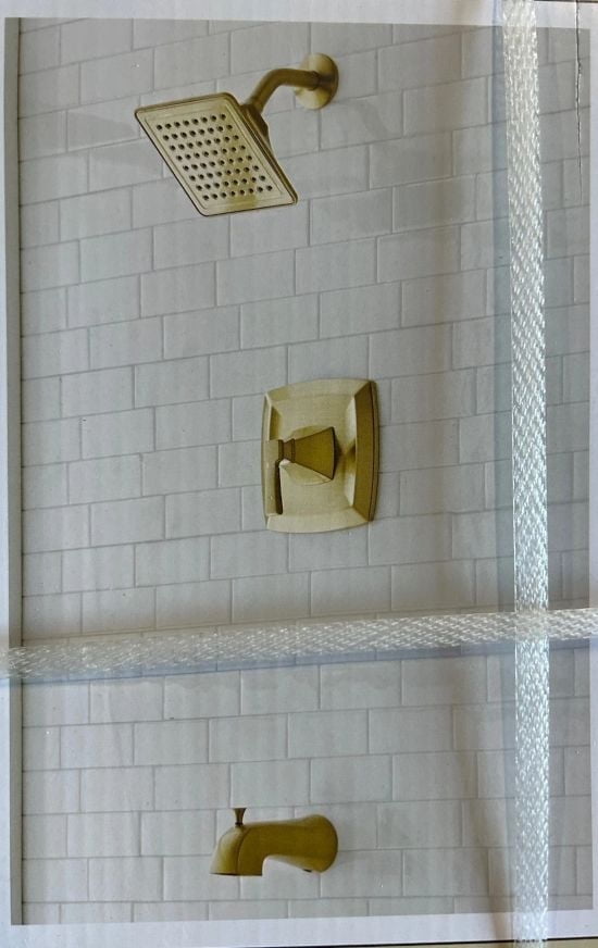 ALLEN + ROTH TUB & SHOWER FAUCET BRUSHED GOLD FINISH - Walmart.com