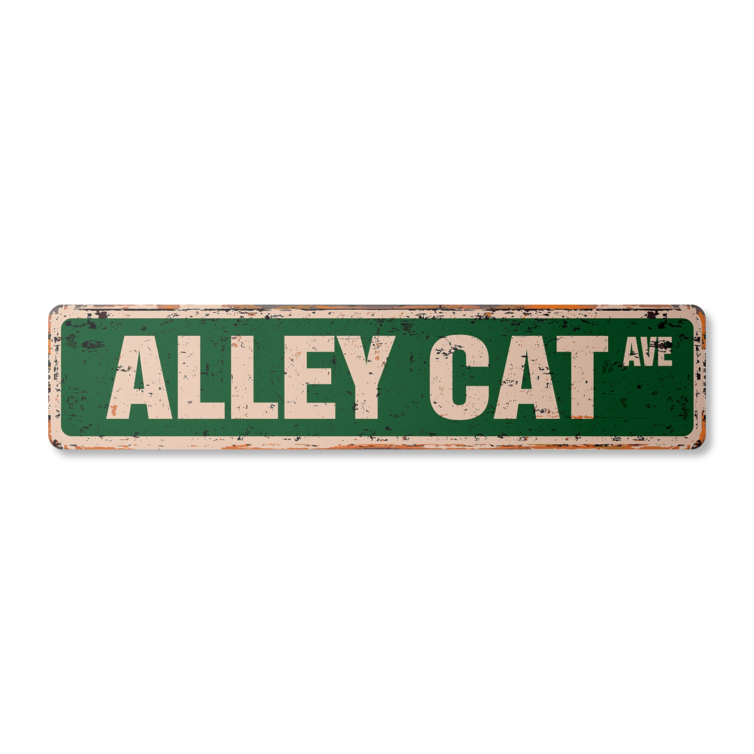ALLEY CAT Vintage Plastic Street Sign cat breed feline kitty kitten ...