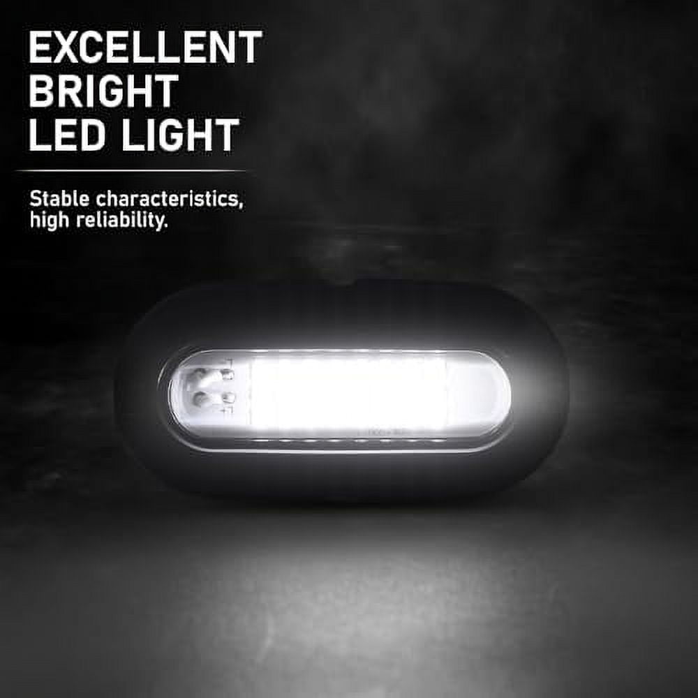 ALLGOOD 2 Pcs LED Pontoon Boat Docking Light Bright White Housing ...