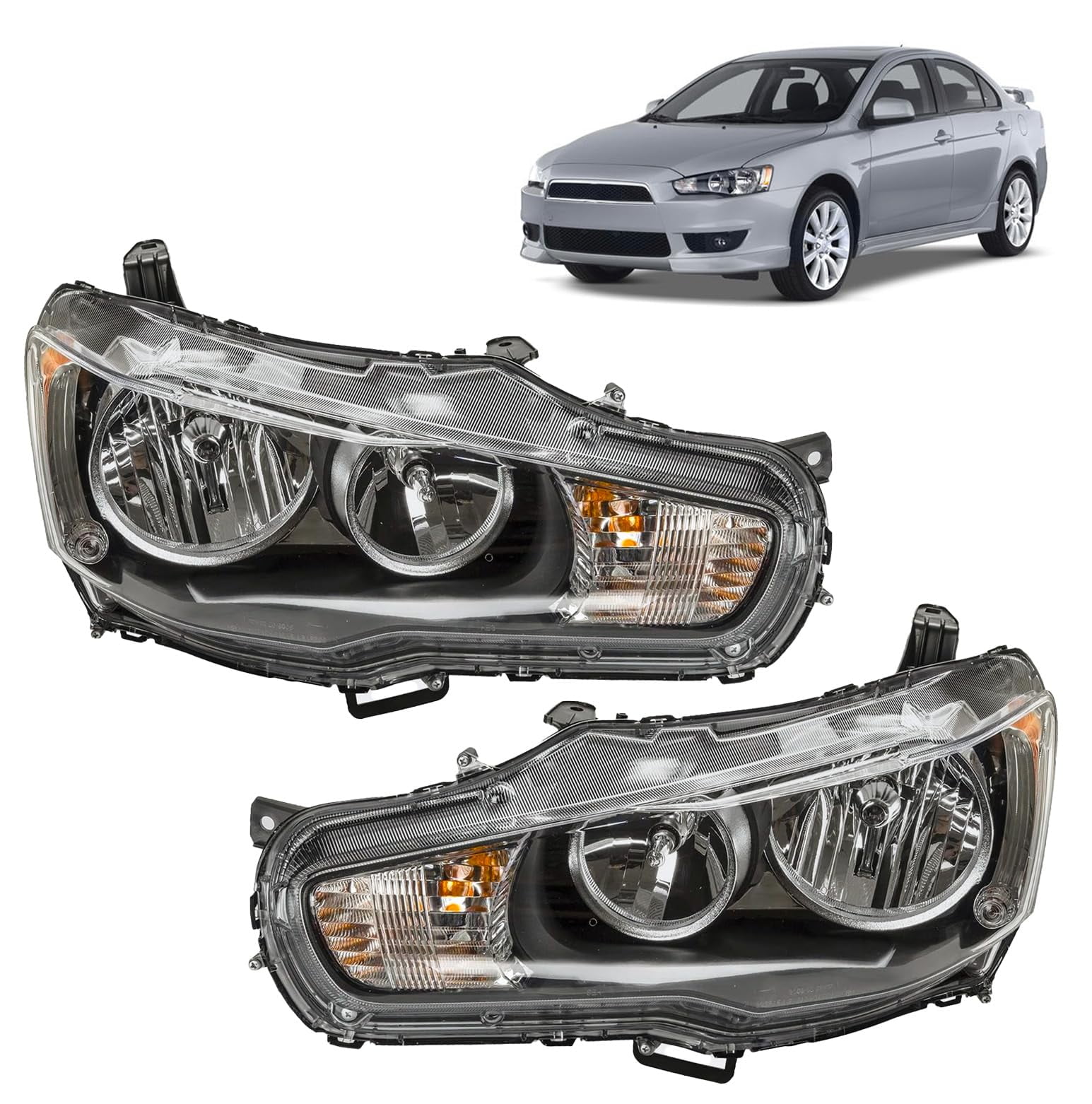 ALLIGATOR AUTO LIGHTS Replacement For Mitsubishi Lancer 2008 2009 ...