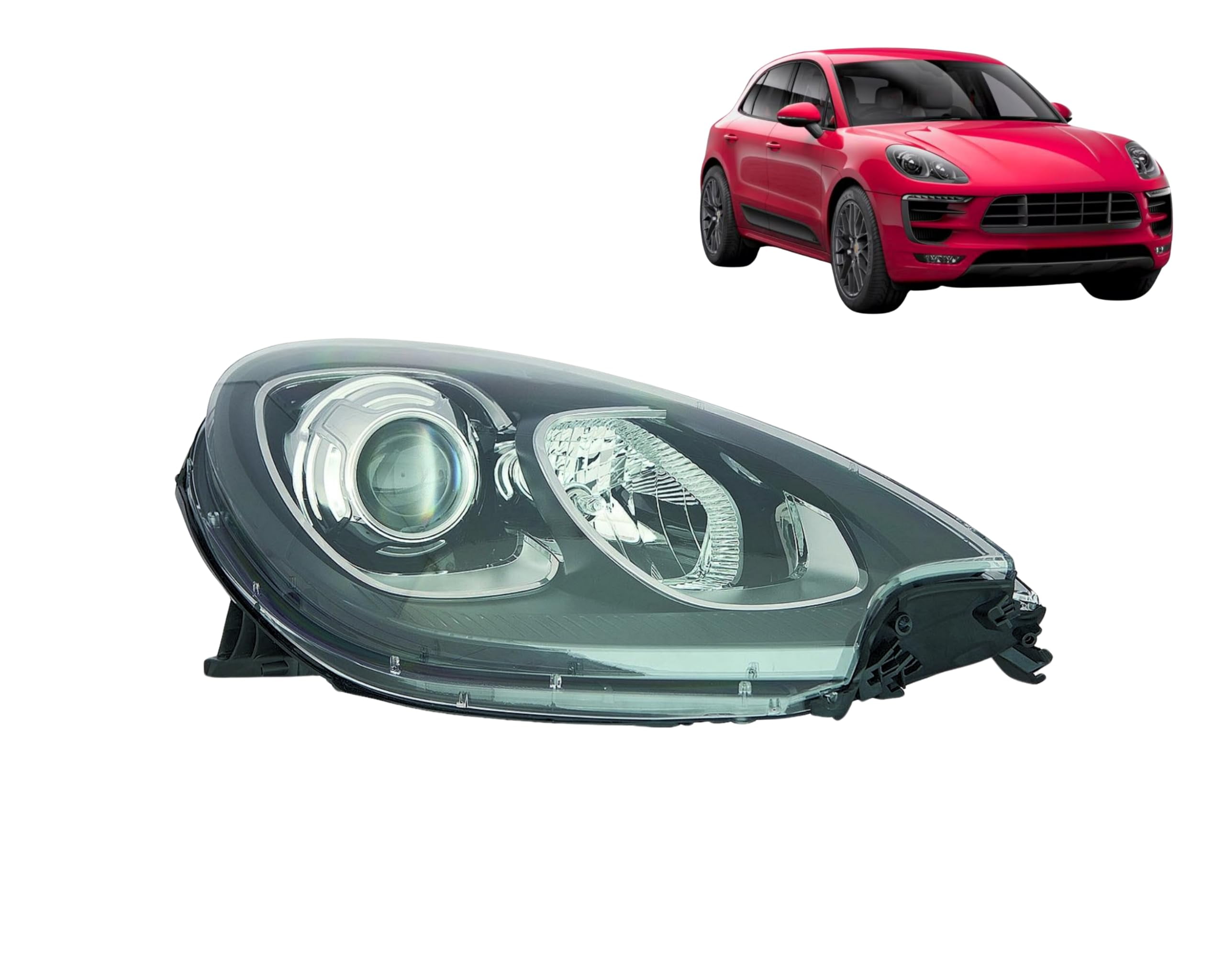 ALLIGATOR AUTO LIGHTS Replacement for Porsche Macan 2015-2018 Halogen Headlight Assembly With ...