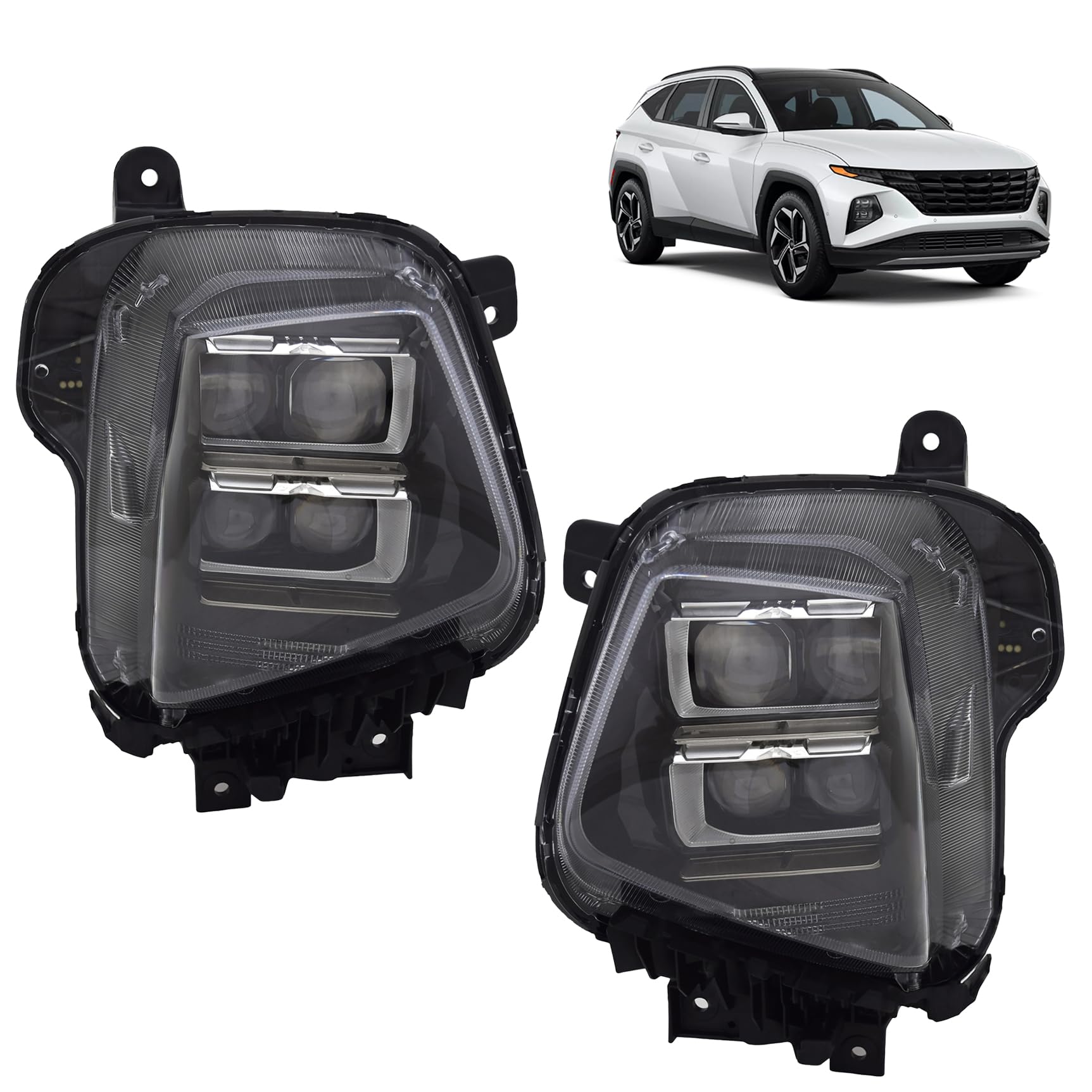 ALLIGATOR AUTO LIGHTS Replacement for Hyundai Tucson 2022 2023 Limited CAPA Certified LED ...