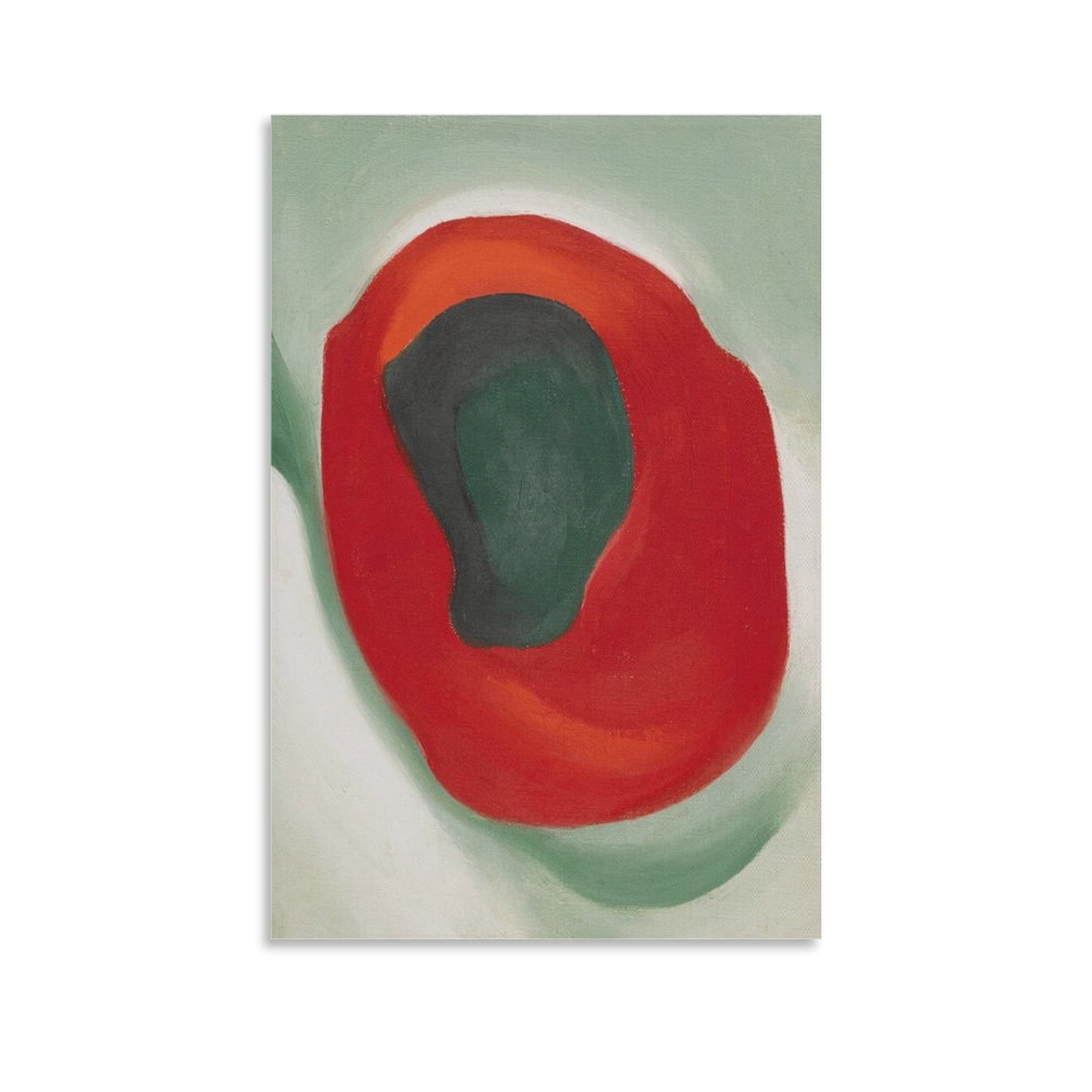 ALLIGATOR PEAR IN RED DISH Painted Circa 1923 Wall Art Poster Scroll ...