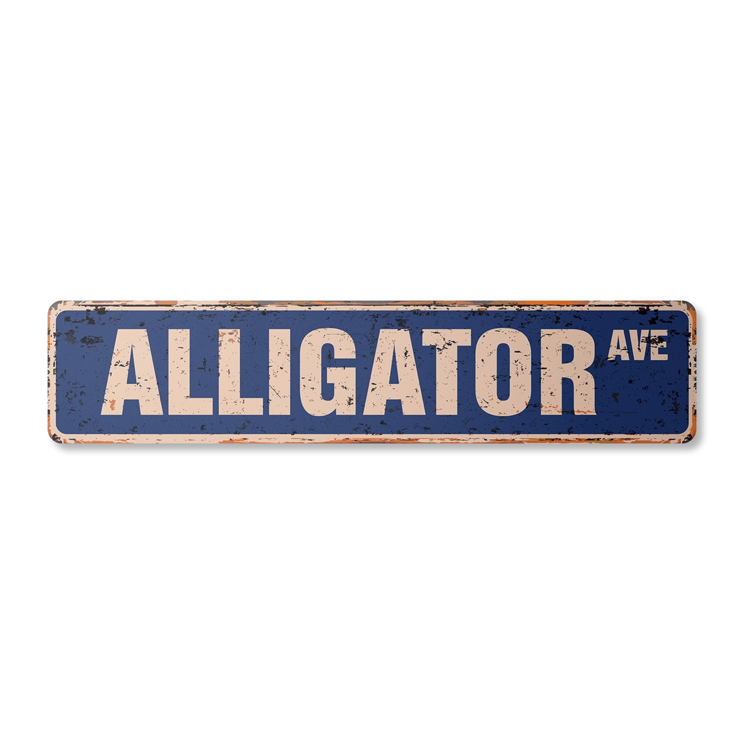 ALLIGATOR Vintage Aluminum Street Sign gator hunting hunter Metal Sign ...