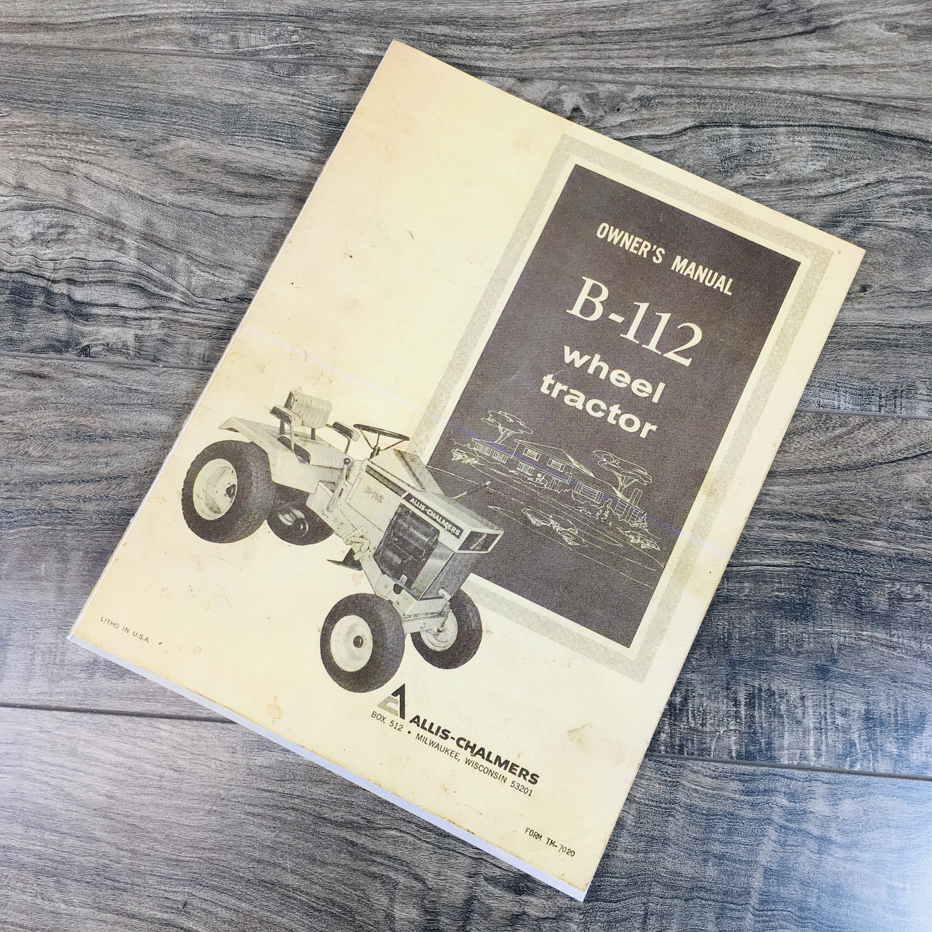 ALLIS CHALMERS B112 TRACTOR OPERATORS MANUAL OWNERS BOOK MAINTENANCE ...