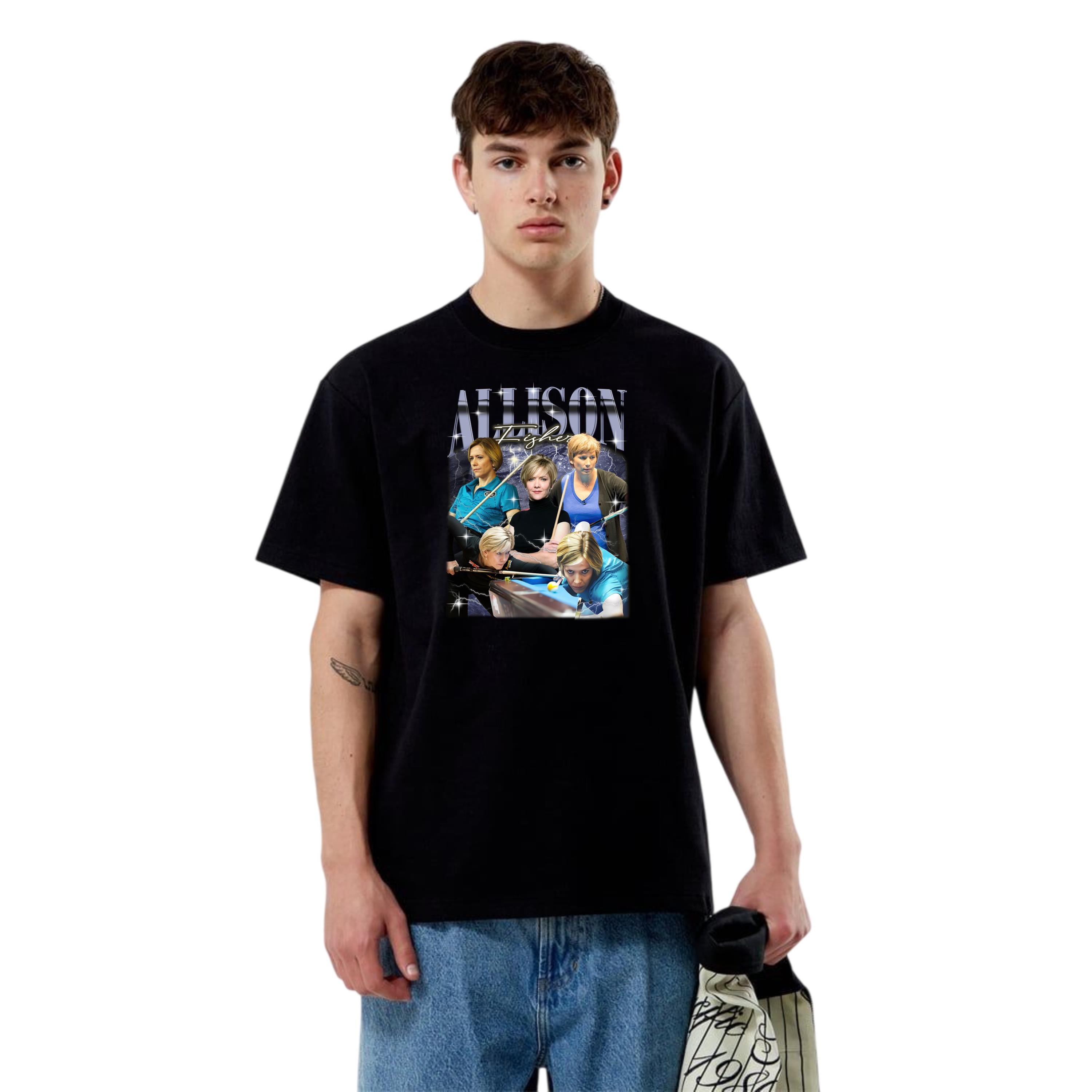 ALLISON FISHER Retro Bootleg Pool Billiards T-Shirt, for men & women ...