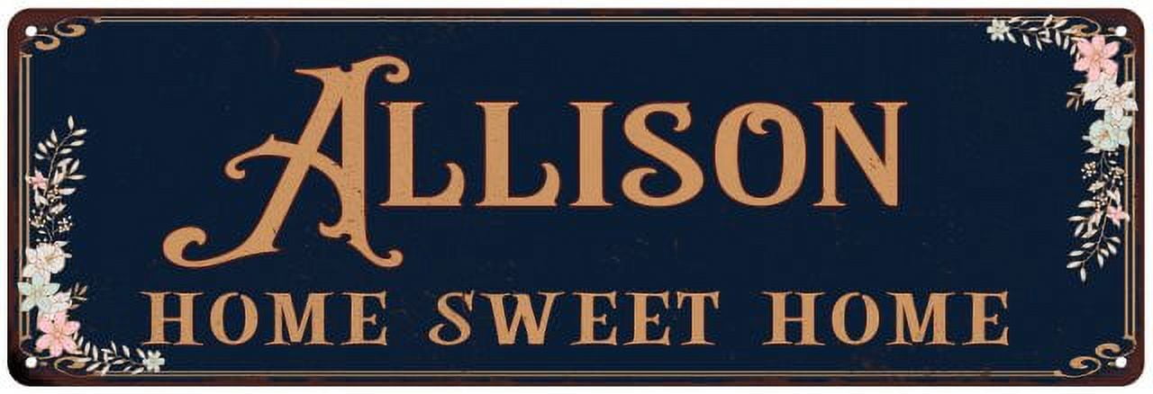 ALLISON Home Sweet Home Victorian Look 6x18 Metal Sign 106180046747 ...