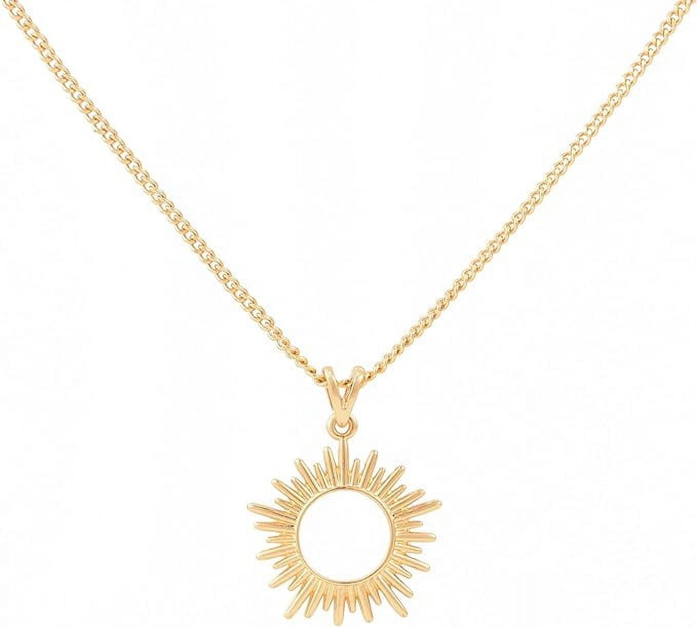 ALLISON ROSE ATELIER - Round Sunburst Pendant Necklace - 14k Gold ...
