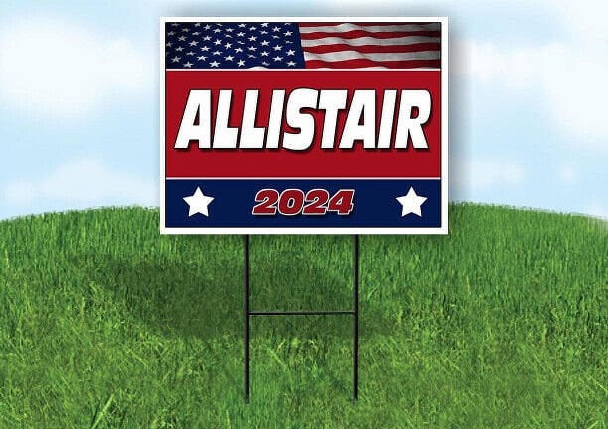 ALLISTAIR FLAG RED 2024 18inx24in Yard Road Sign w/ Stand - Walmart.com