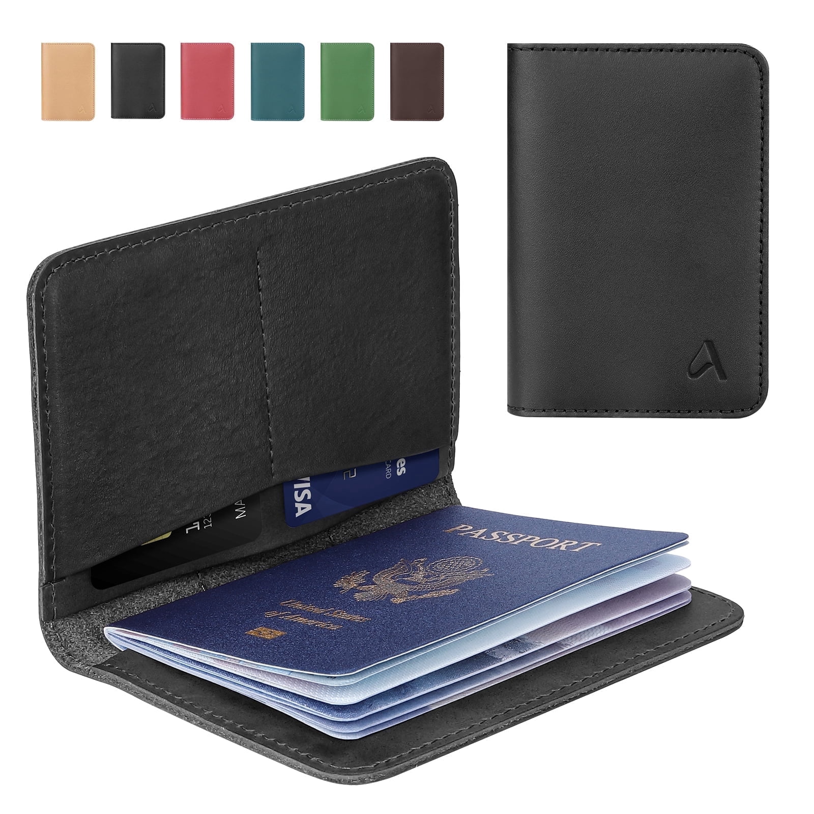 Fairwin Genuine Leather Passport Holder for Women Men, Passport Wallets ...