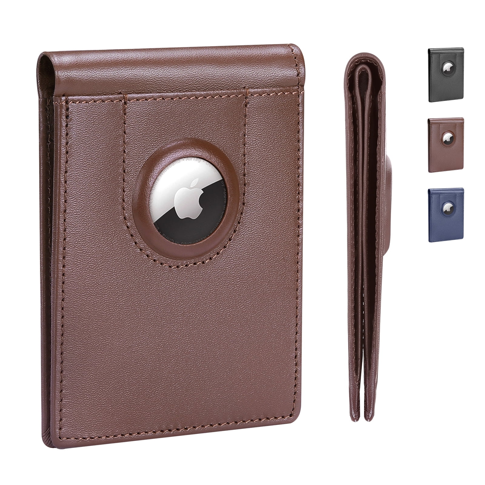 ALLIVE Men's AirTag Wallet- Genuine Leather RFID Blocking Slim Billfold ...