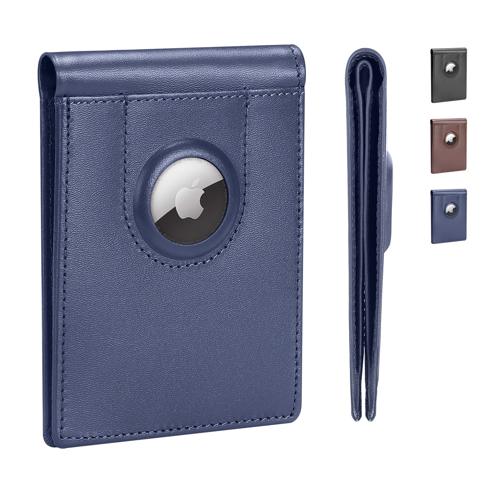 ALLIVE Men's AirTag Wallet- Genuine Leather RFID Blocking Slim Billfold ...