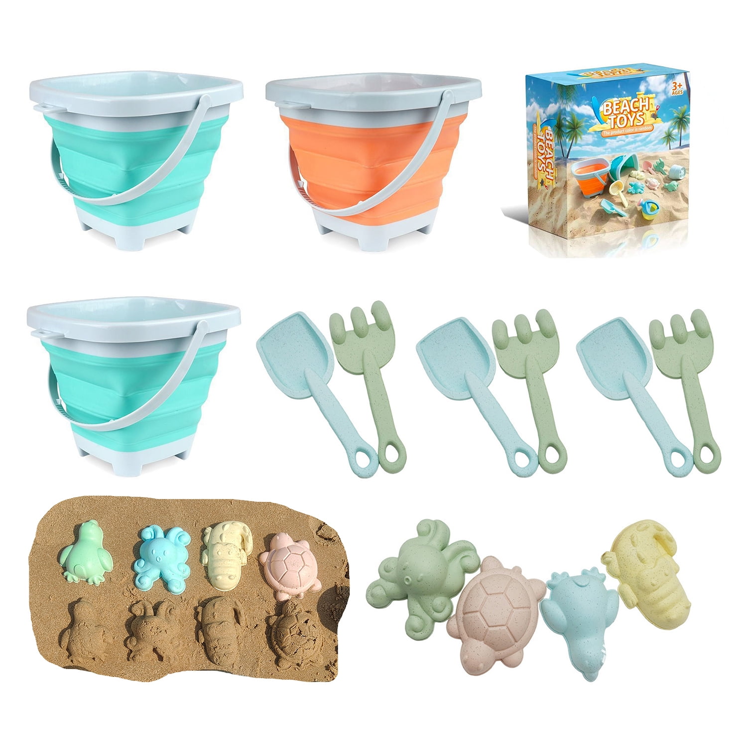 Kinetic Sand, Mermaid Crystal Playset, with Tools and Storage - Walmart.com