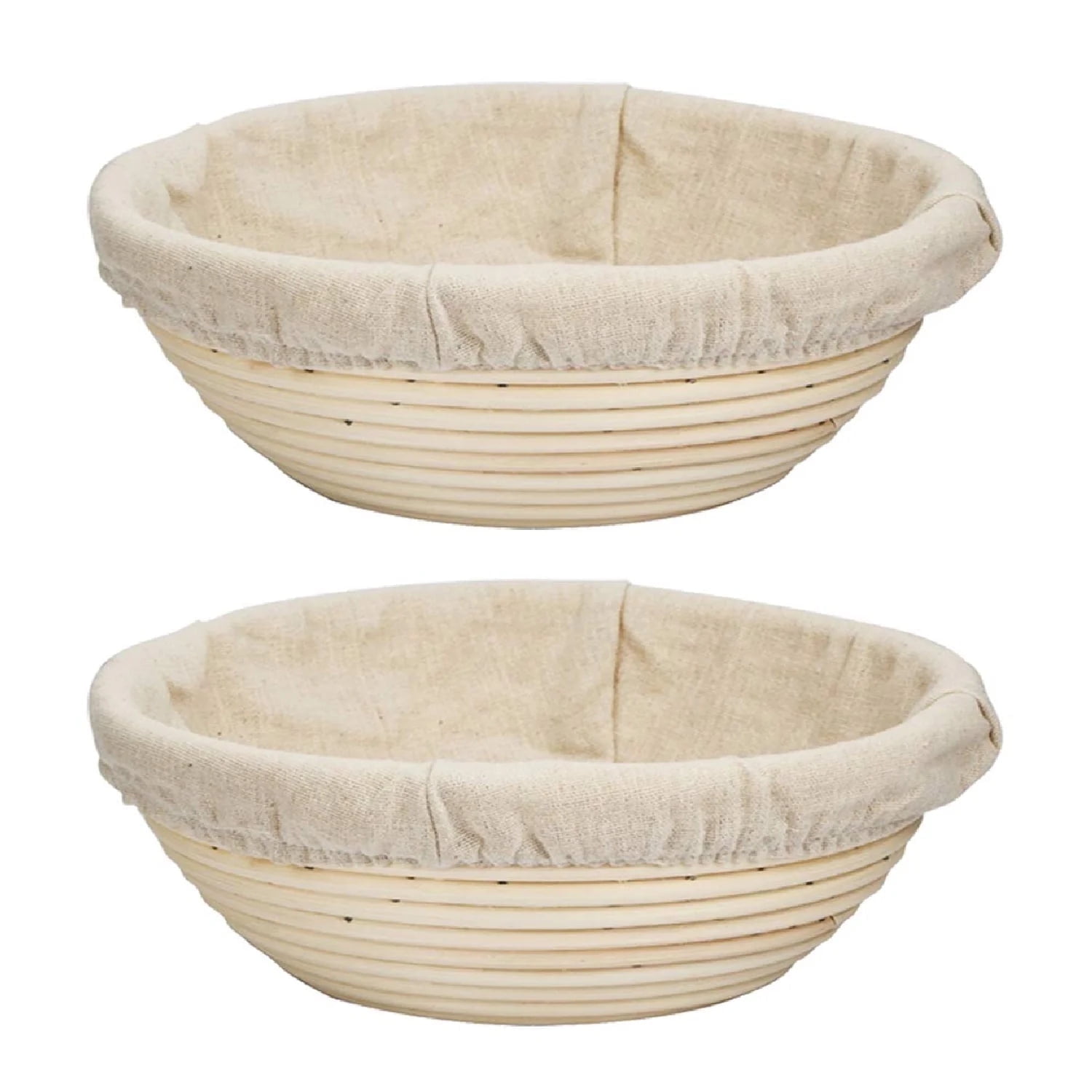 ALLJOY 9 inch Round Bread Dough Proofing Rattan Baskets with Baking ...