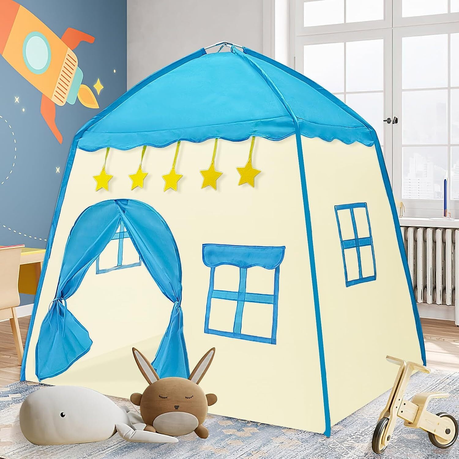 ALLJOY Kids Play Tent Kids Playhouse Indoor Outdoor Toddler Tent Play ...