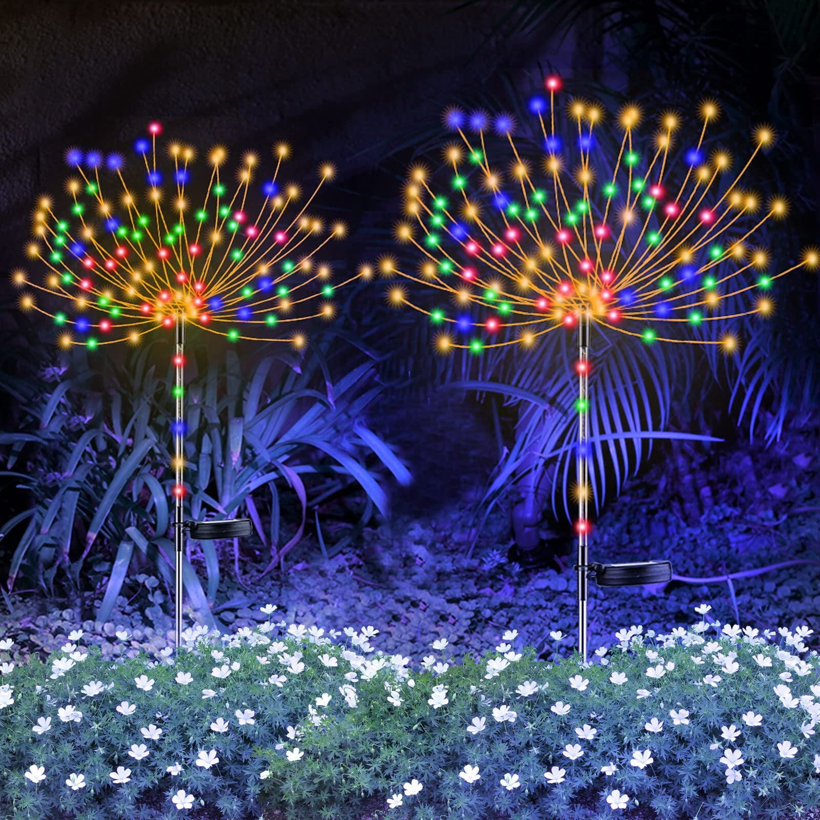 ALLJOY Decorative Solar Garden Firework Lights - LED Patio Novelty ...