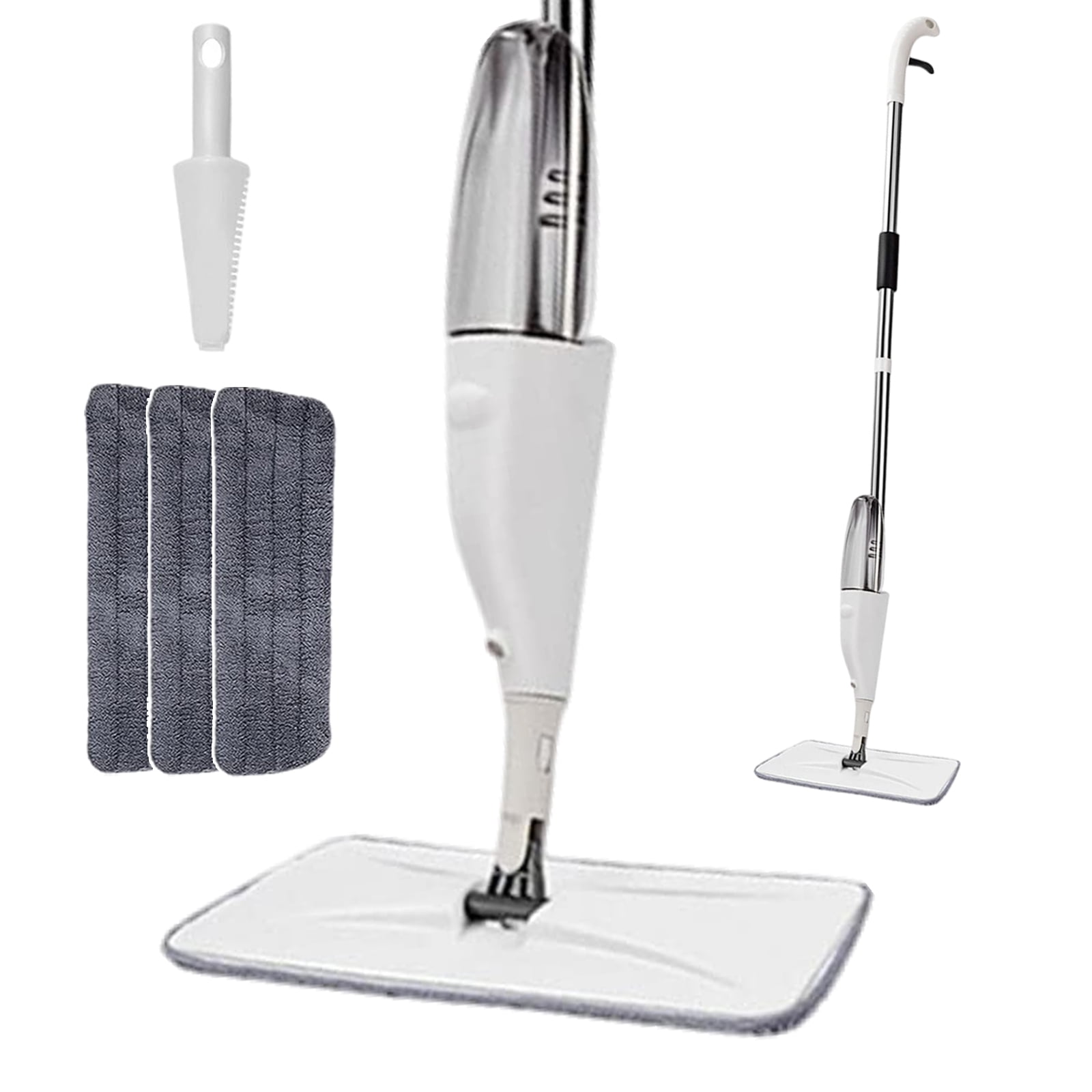 ALLJOY Hardwood Flat Wood Spray Mops - Rotating, Refillable 300ml ...