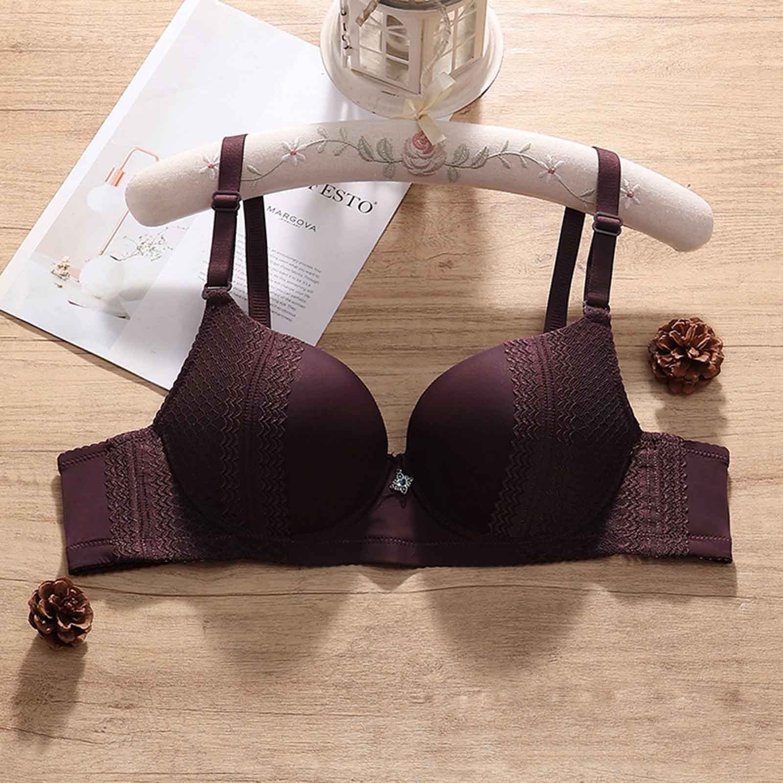 ALLLIST Bras for Women Push up Brown Wirefree Bralette Cozy Solid ...