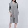 ALLLIST Button up Robes Womens 3/4 Sleeve Plus Size Waffle Knit Robe ...