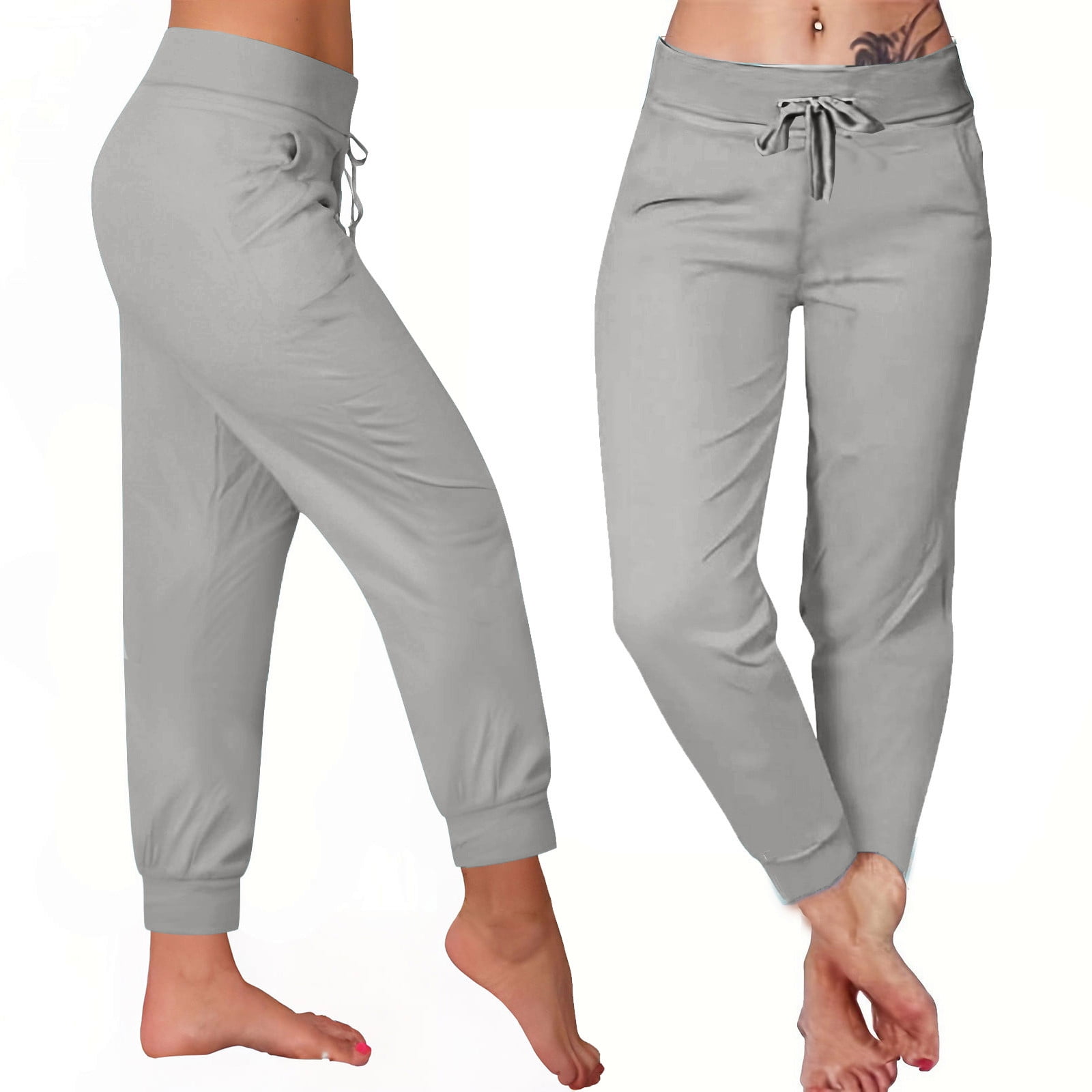 ALLLIST Elastic Waistband Womens Sweatpants Drawstring Athletic Pants ...