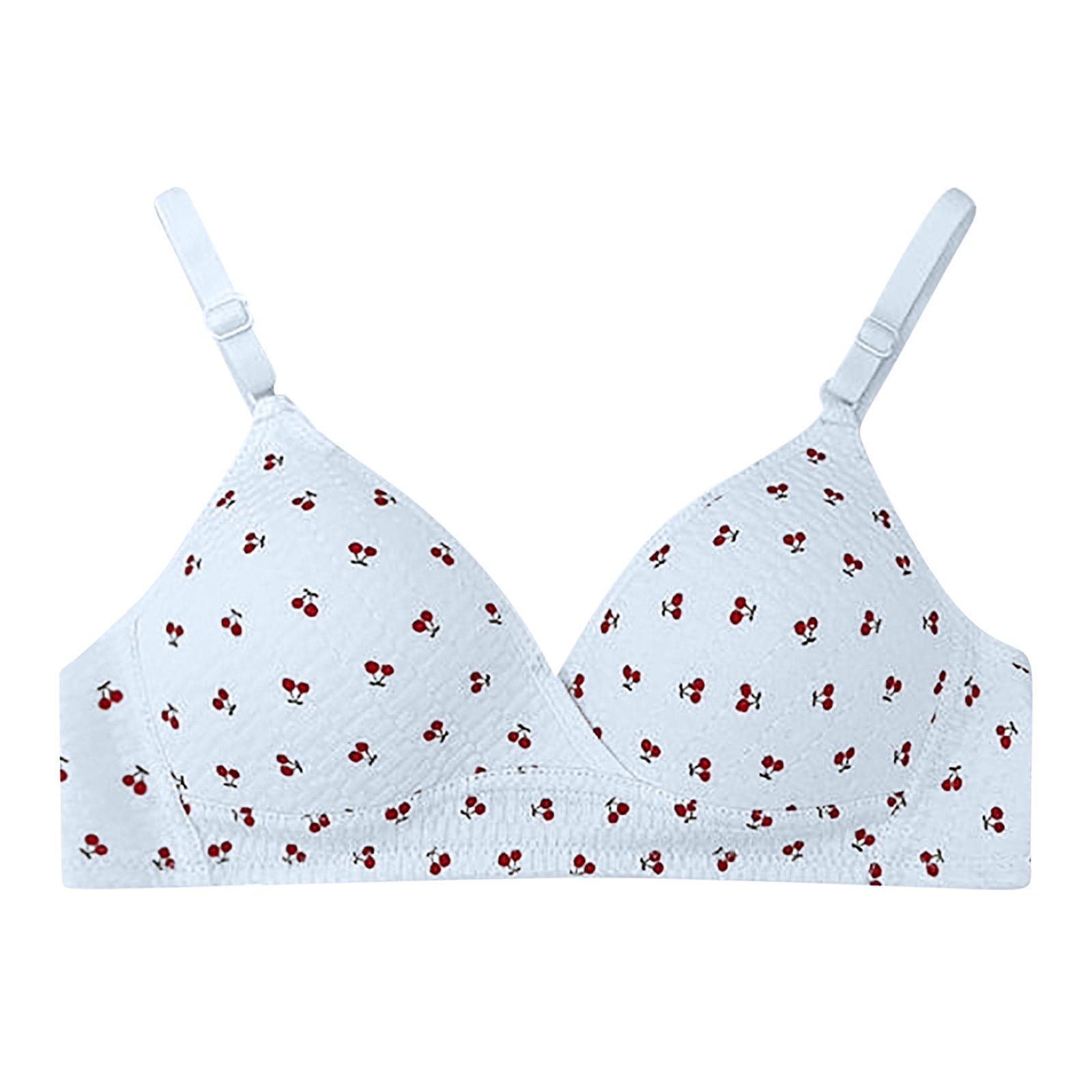 ALLLIST Full Coverage Women Bras Wireless Unlined Training Soft Blue ...