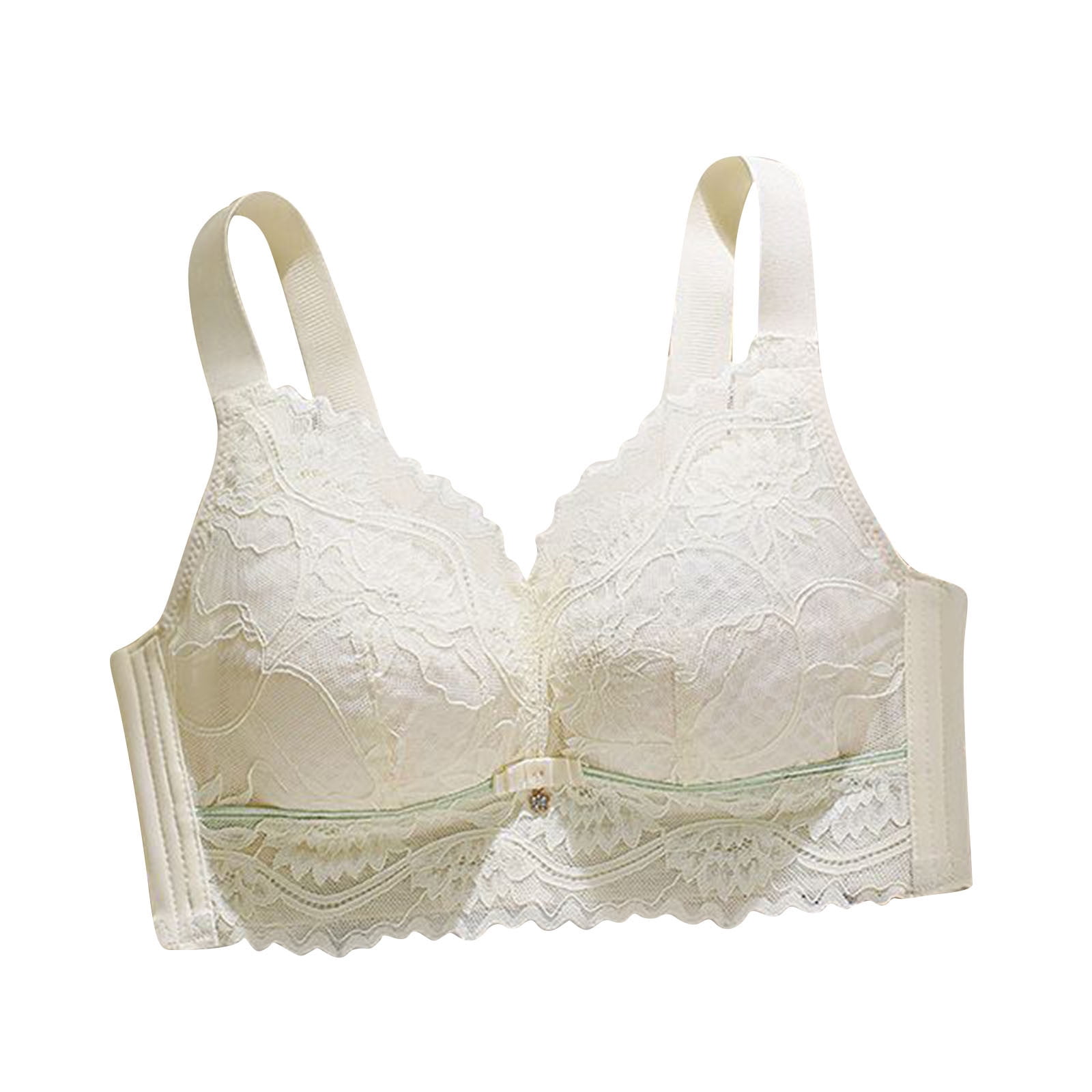 ALLLIST Full Coverage Women's Bras Push up Wirefree Bralette Breathable Lace Plain White T-Shirt ...