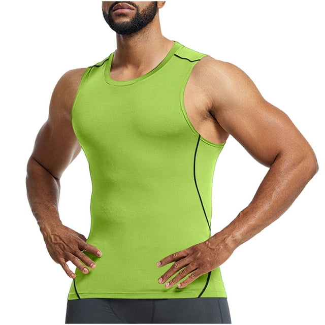ALLLIST Green Tank Tops for Men Workout Gym Pullover Casual Solid ...